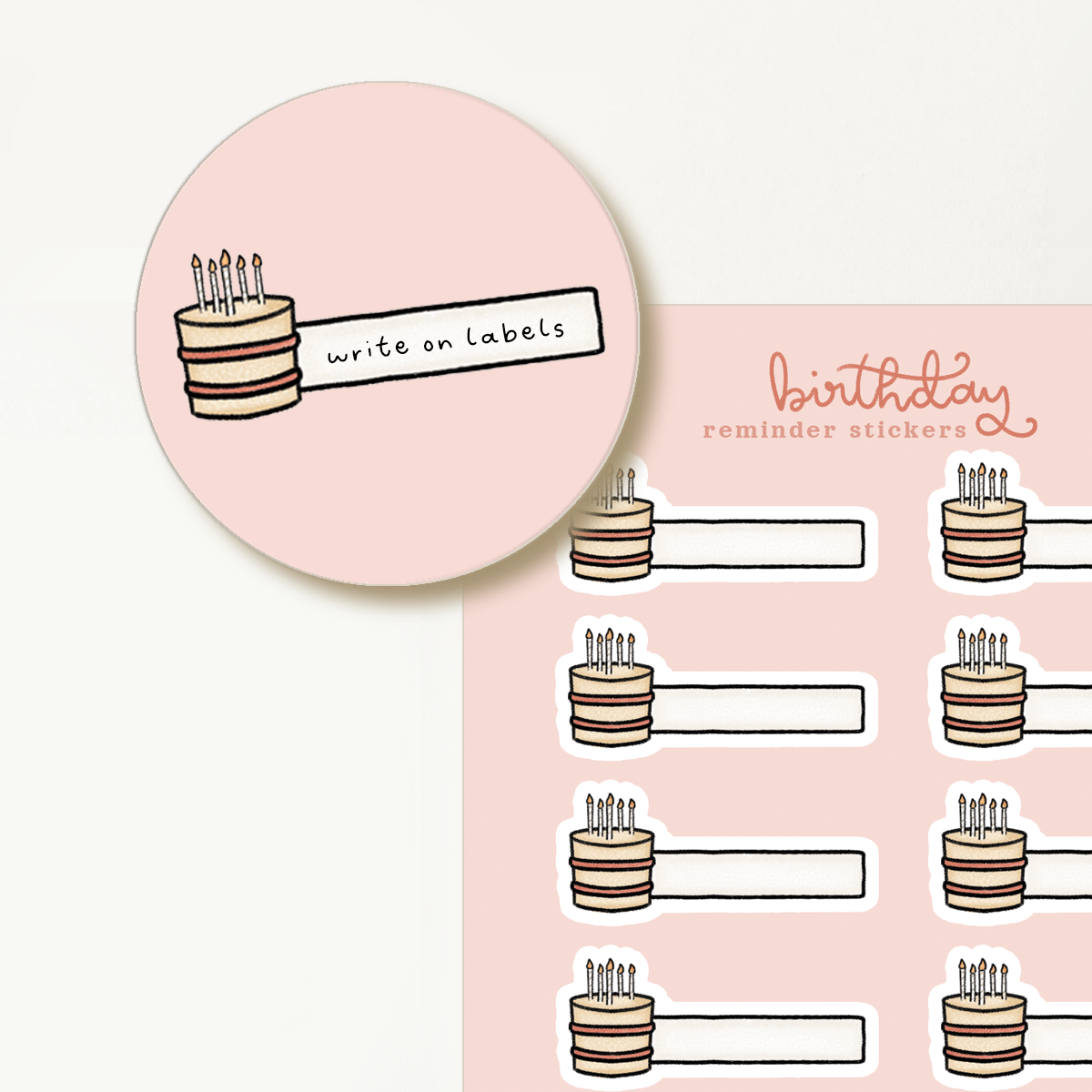 Birthday Reminder Planner Sticker Sheet – Cherrelle Slaney