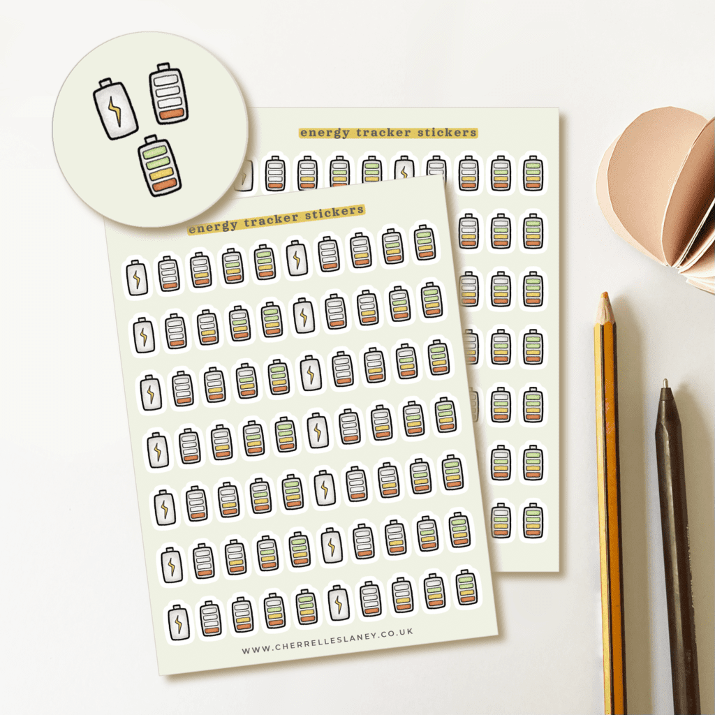 Energy Levels Planner Sticker Sheet – Cherrelle Slaney