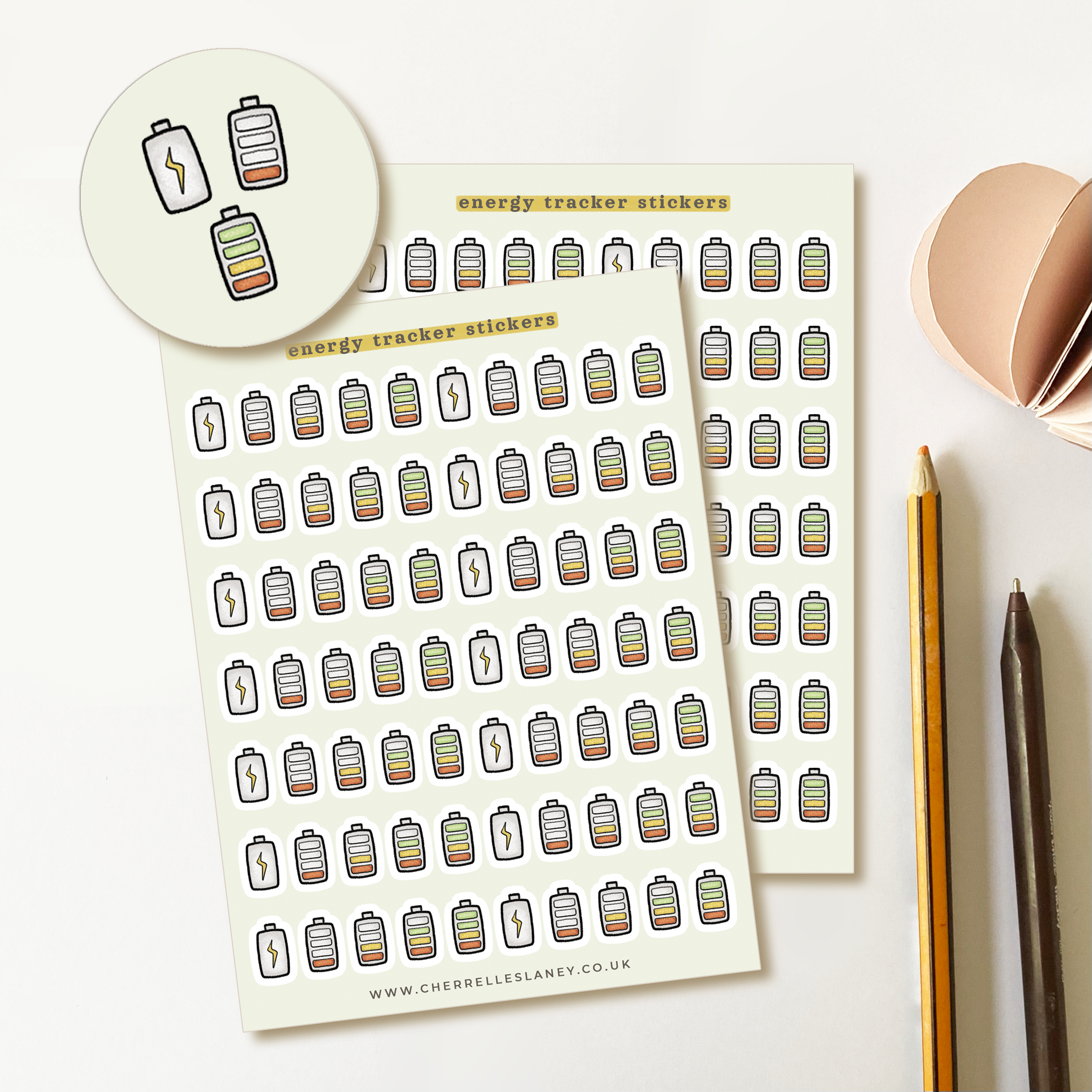 Energy Levels Planner Sticker Sheet – Cherrelle Slaney