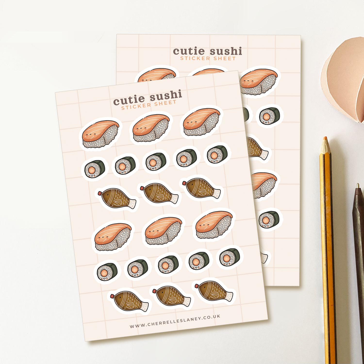 Cutie Sushi Sticker Sheet – Cherrelle Slaney