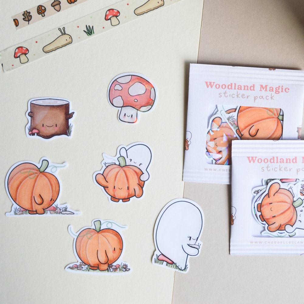Woodland Magic Die Cut Sticker Pack – Cherrelle Slaney